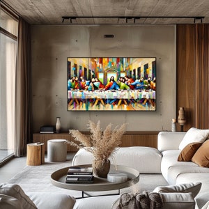 Last Supper Frame TV Art Vibrant Christian Digital Download Religious ...