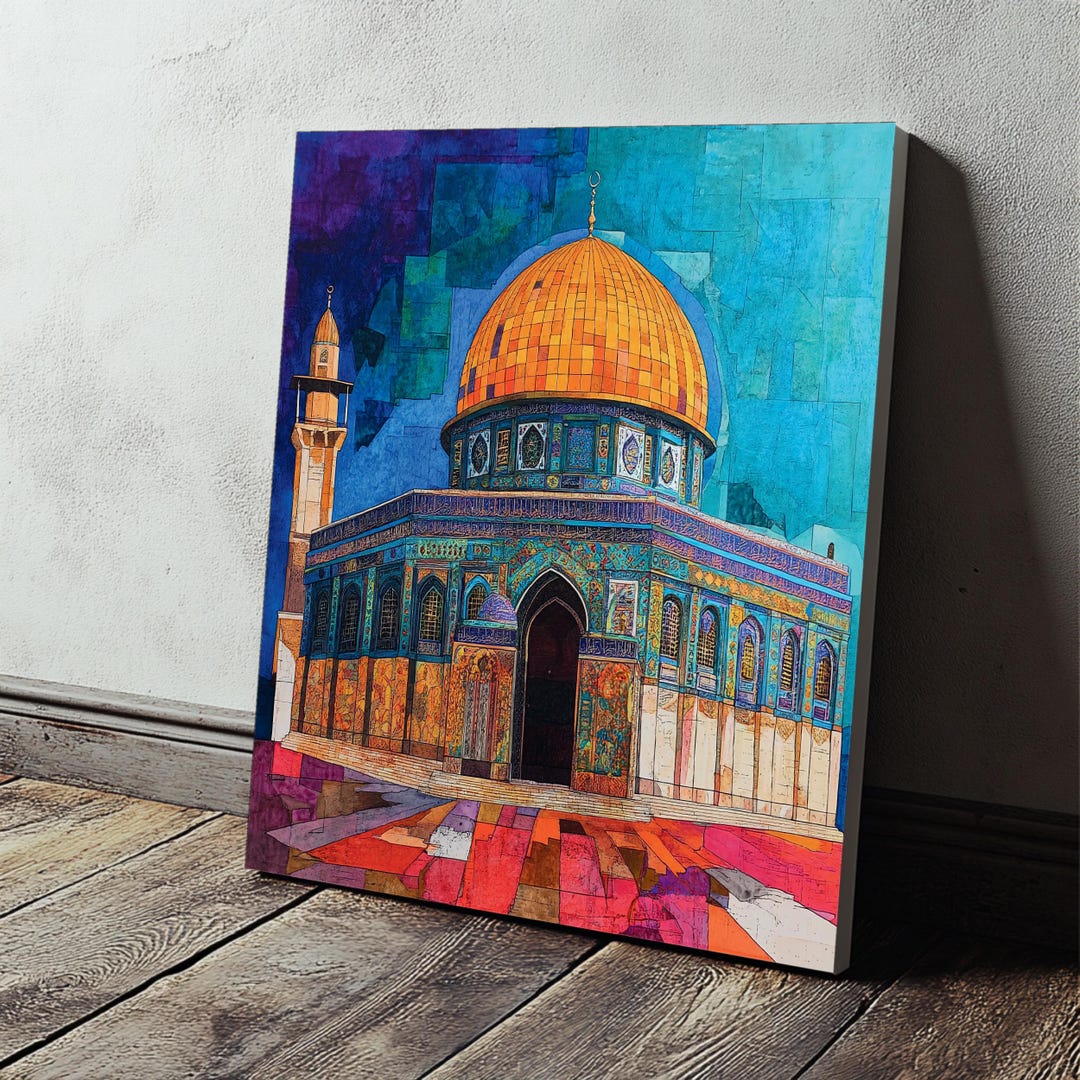 Masjid Al Aqsa Wall Art, Islamic Digital Print, Square Mosque Artwork ...