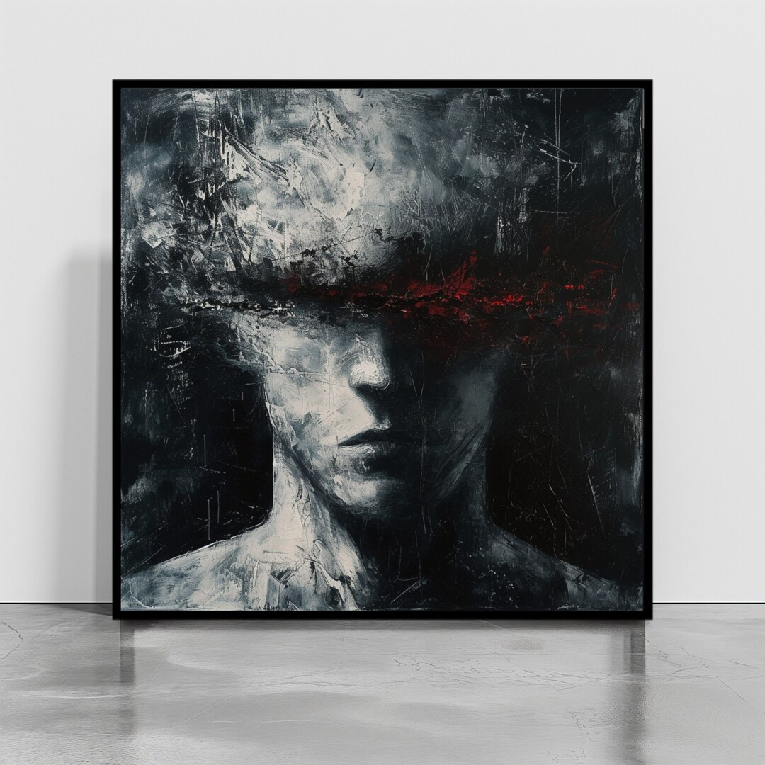 Abstract Portrait Wall Art Print, Faceless Poster, Square Print ...