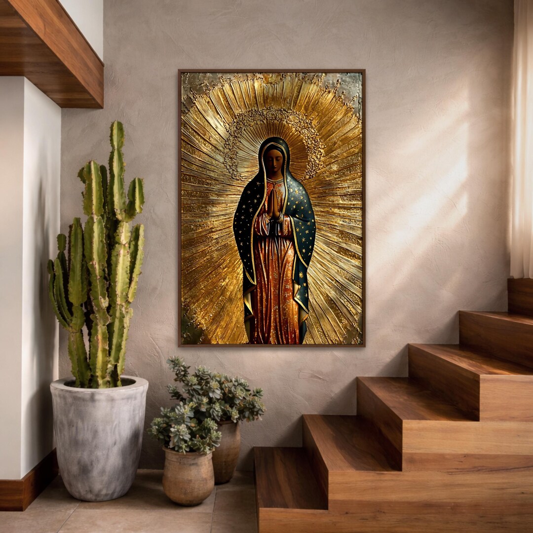 Our Lady of Guadalupe Icon Art: Virgin Mary Mexican Catholic (digital ...