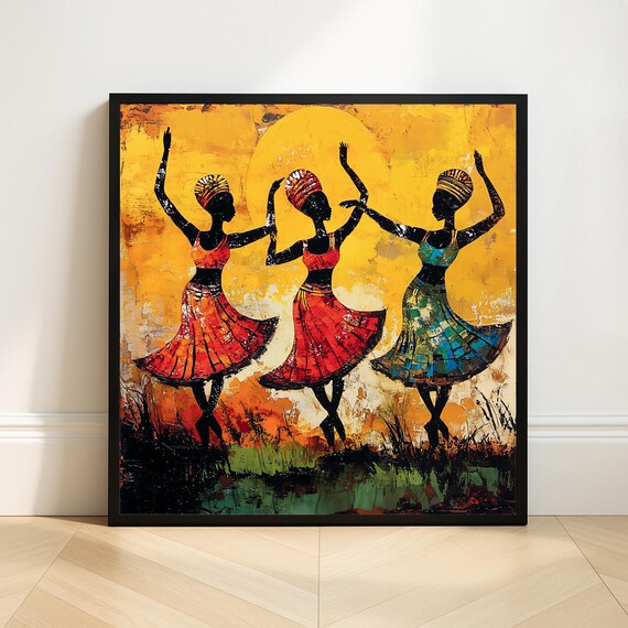 African Art Paintings Dancing