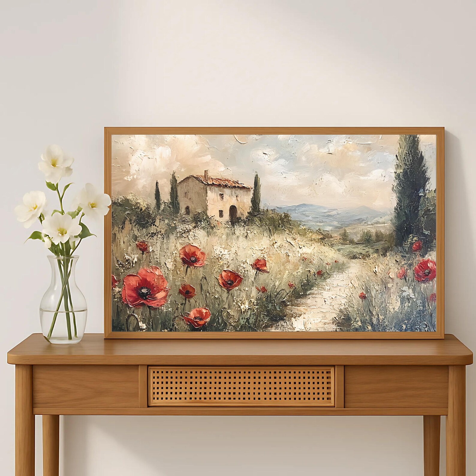 Tuscan Landscape Wall Art Print: Rustic Italian Countryside Decor ...