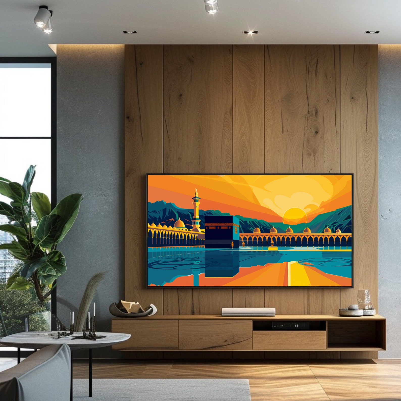 Frame TV Art Kaaba, Vibrant Islamic Art for Frame TV, Religious Tv Art ...