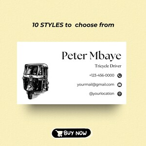10x Tuk-tuk / Auto Rickshaw Driver Business Card Templates | Raksha ...