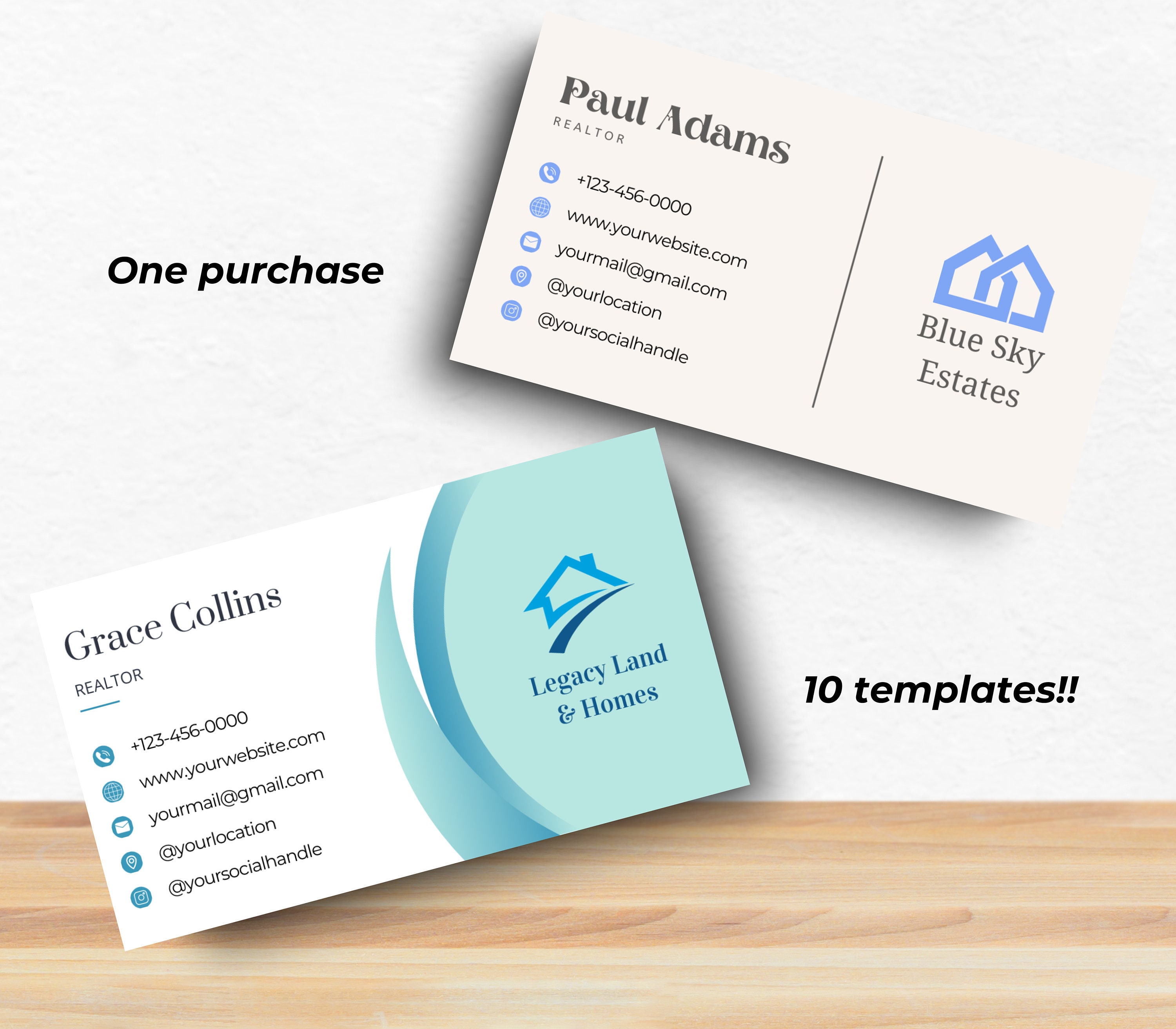 10x Realtor Business Card Templates Real Estate Card Building Design ...