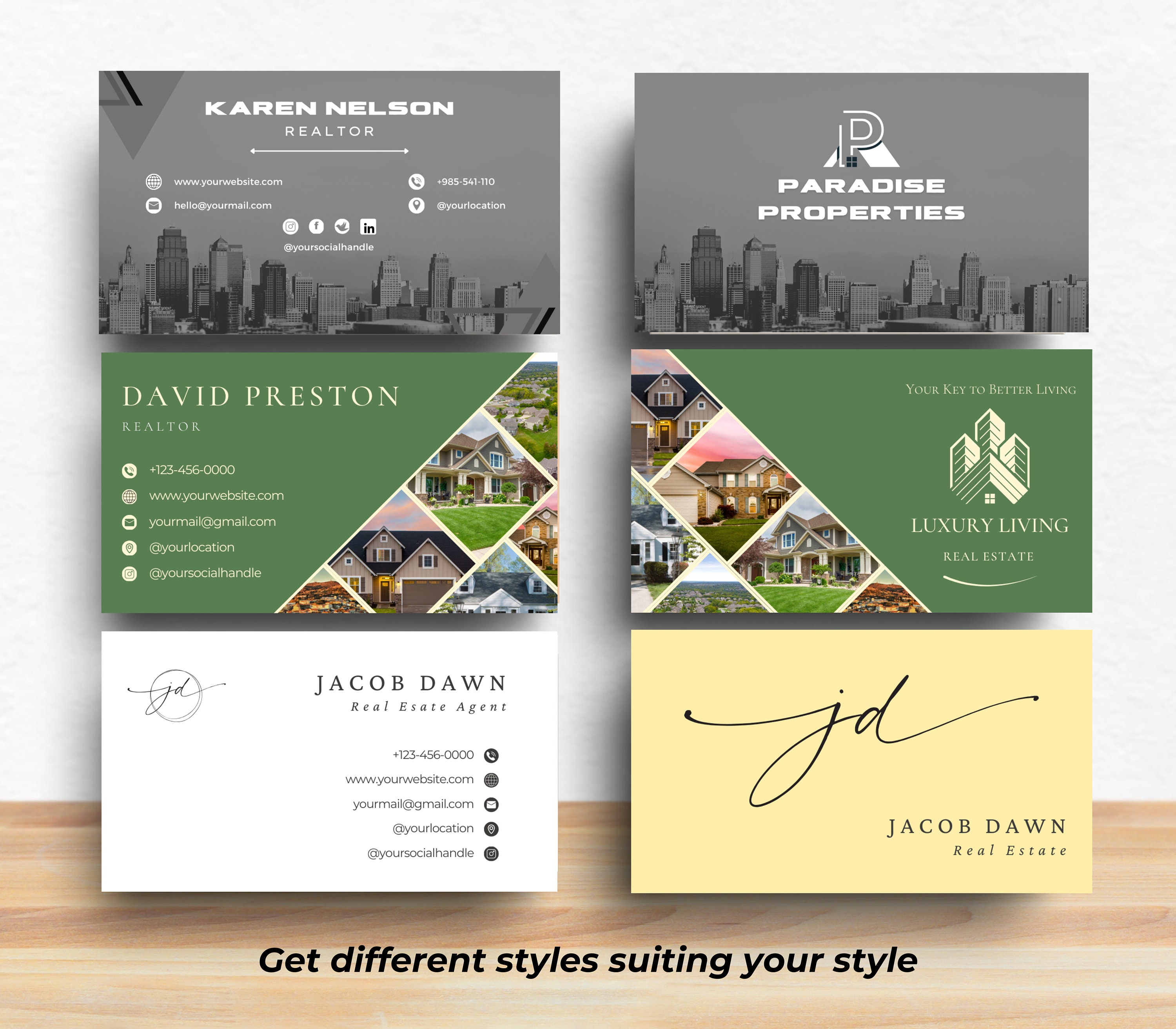 10x Realtor Business Card Templates Real Estate Card Building Design ...