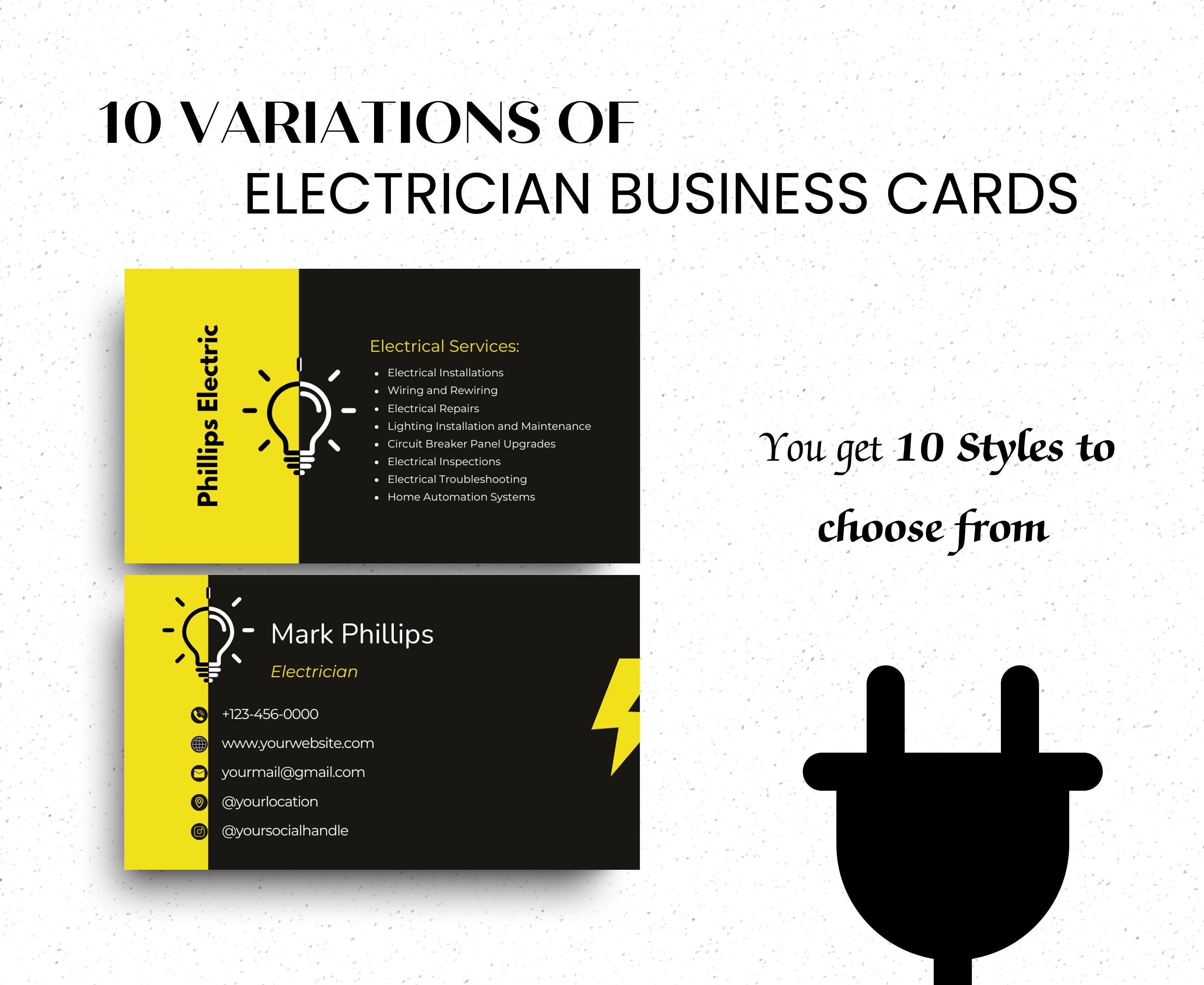 Electrician Business Card Examples