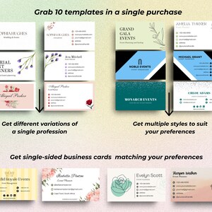 10x Event Planner Business Card, Business Card Template Printable ...