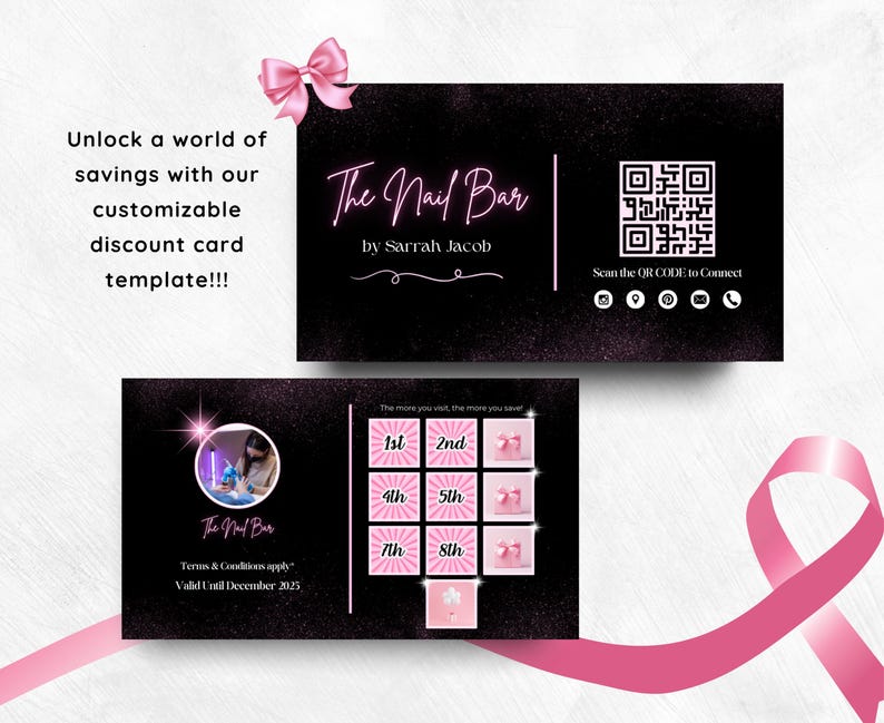 10x Variations of Loyalty Card Template, INSTANT DOWNLOAD, VIP Loyalty ...