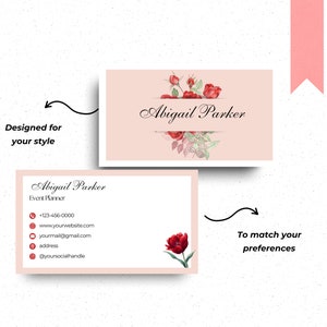 10x Event Planner Business Card, Business Card Template Printable ...
