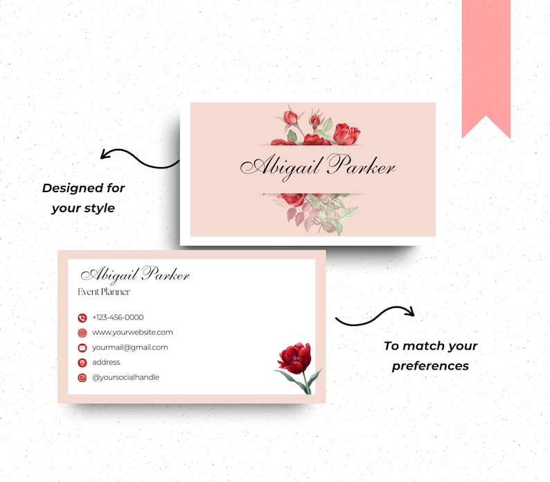 10x Event Planner Business Card, Business Card Template Printable ...