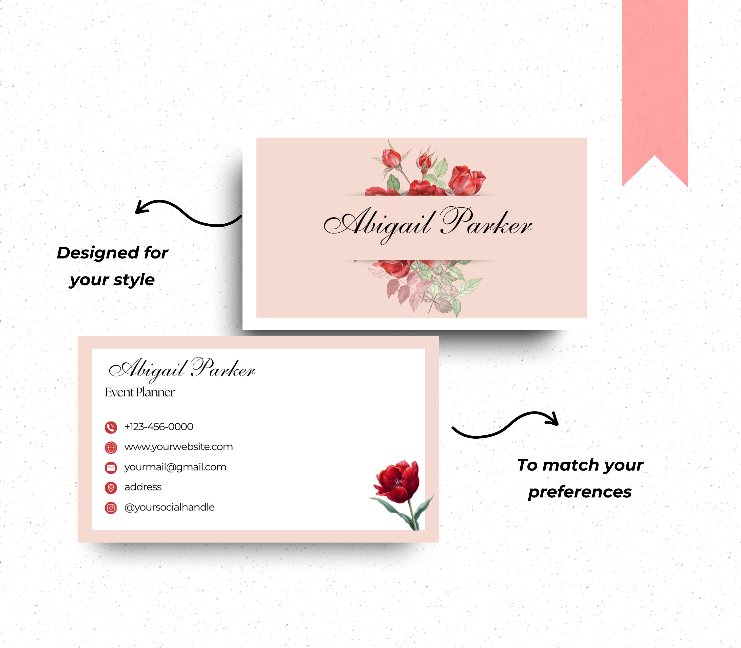 10x Event Planner Business Card, Business Card Template Printable ...
