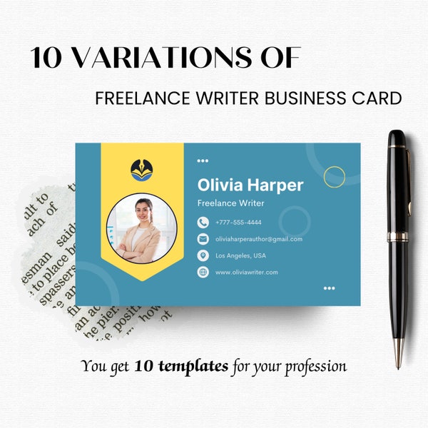 Writer Business Card - Etsy