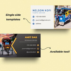 10x Tuk-tuk / Auto Rickshaw Driver Business Card Templates | Raksha ...
