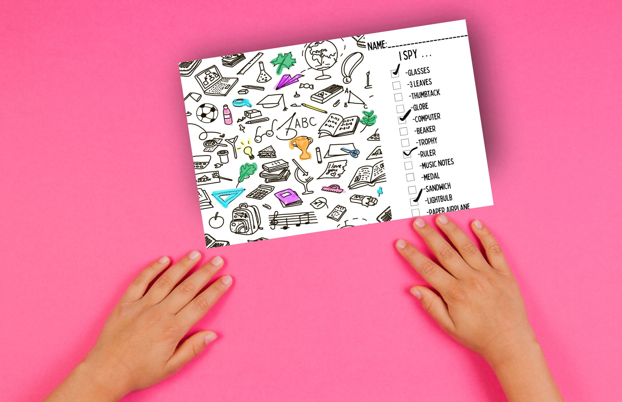 I Spy Worksheet / Teacher Resource / Last Day of School / First Day of ...