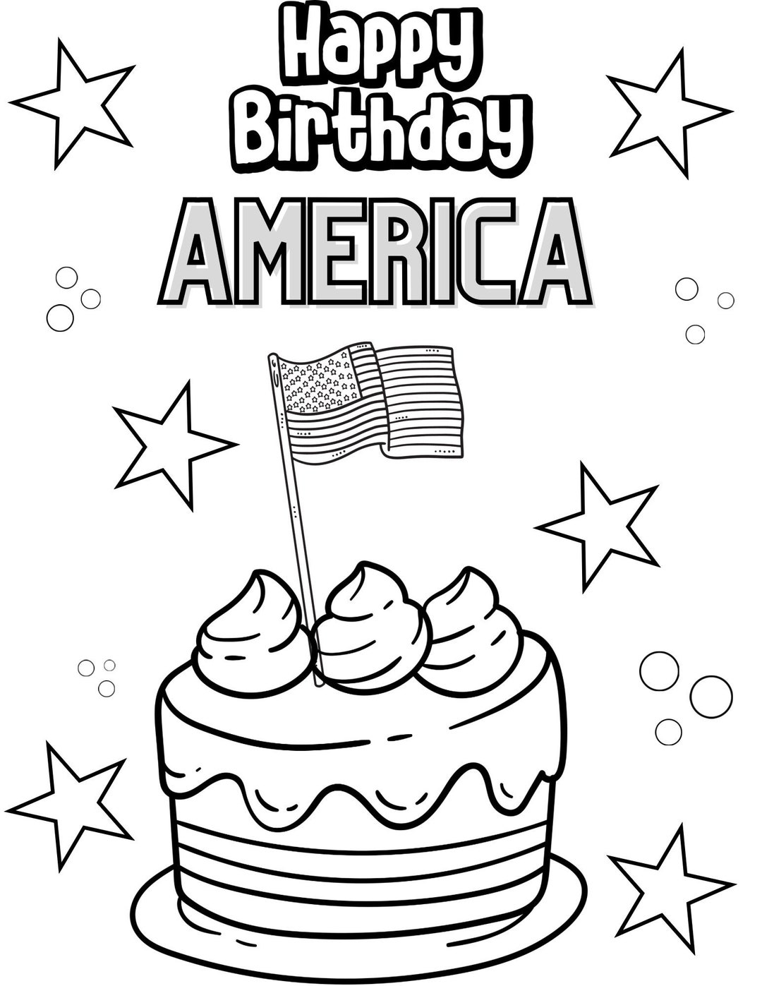 Holiday Coloring Sheets Fourth of July - Etsy