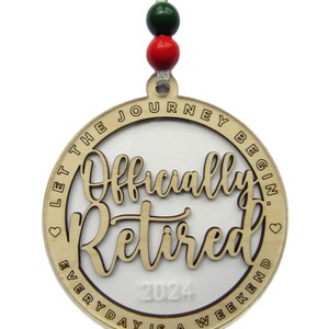 Retirement Christmas Ornament Officially Retired Ornament Retirement ...
