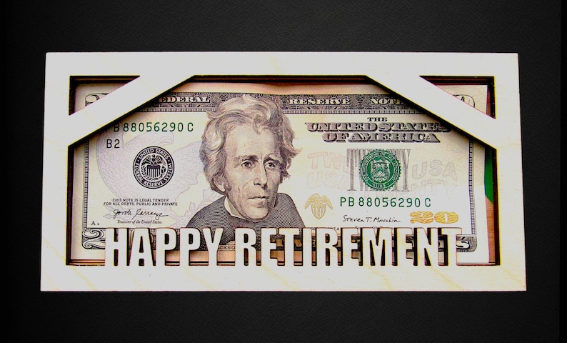 Personalized Happy Retirement Money Holder - Cash Custom Message Gift ...