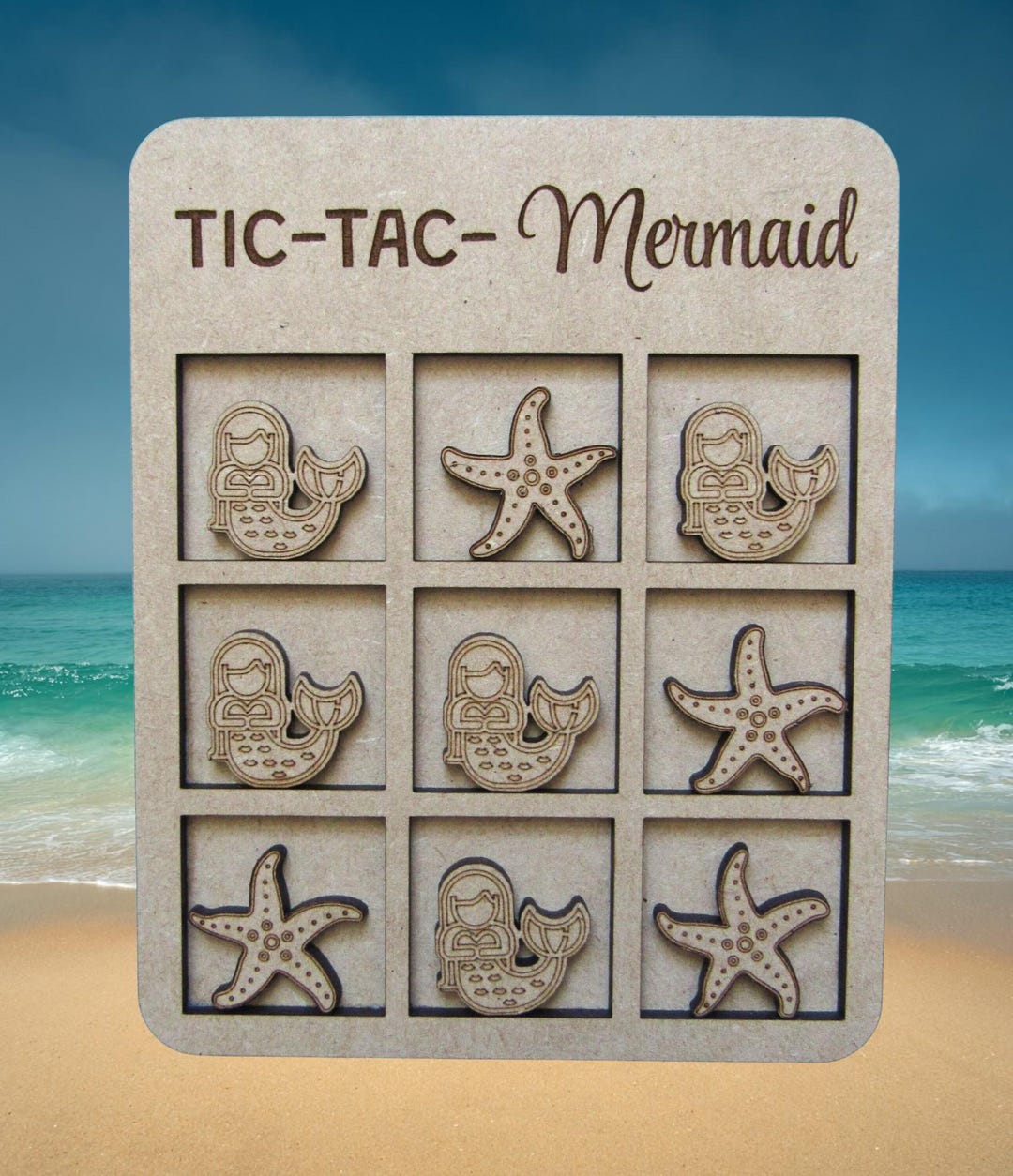 Tic Tac Toe Mermaid Game, Beach House Games, Tic Tac Toe Game, Mermaid ...