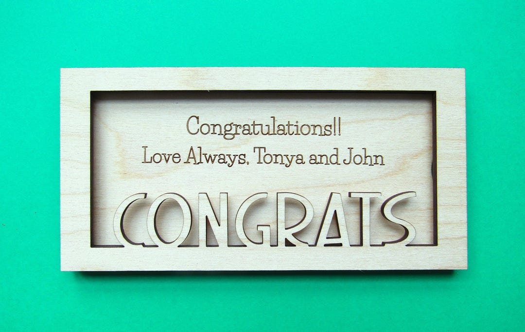 Personalized Congratulations Money Holder - Congrats Gift Holder ...