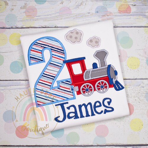 Custom Train Birthday Shirt - Etsy