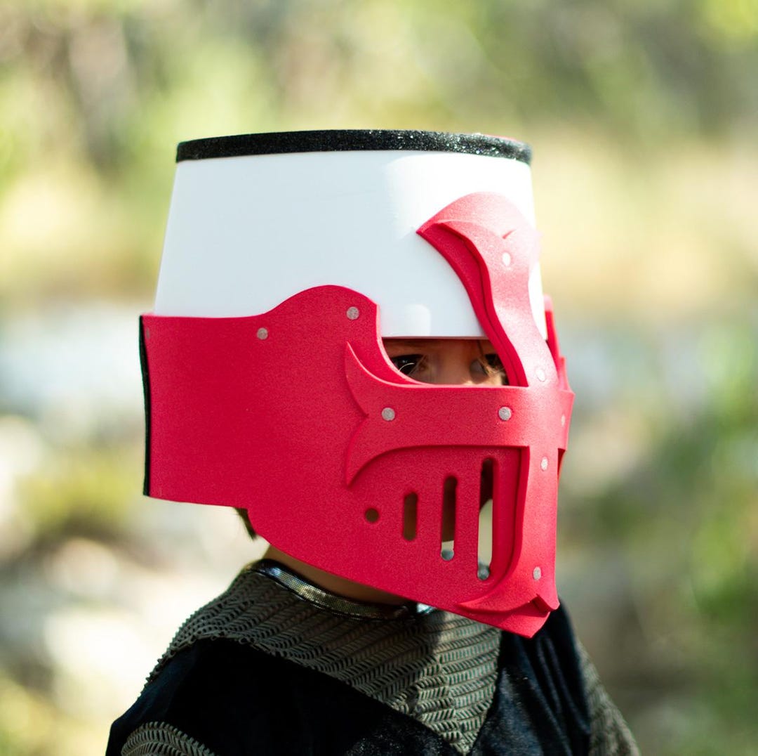Knight Helmet Red Crusader Templar or Teutonic Knight | Great Helm ...