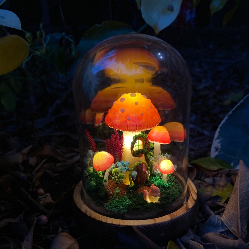 Handmade Mushroom Night Light: Fantasy Forest Cottage Lamp - Etsy
