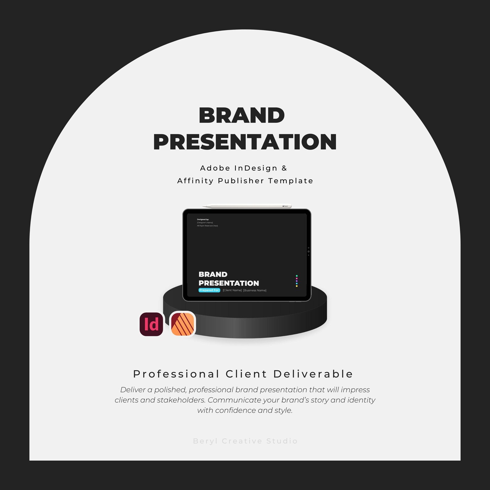 Professional Brand Visual Identity Presentation Template for Freelance ...