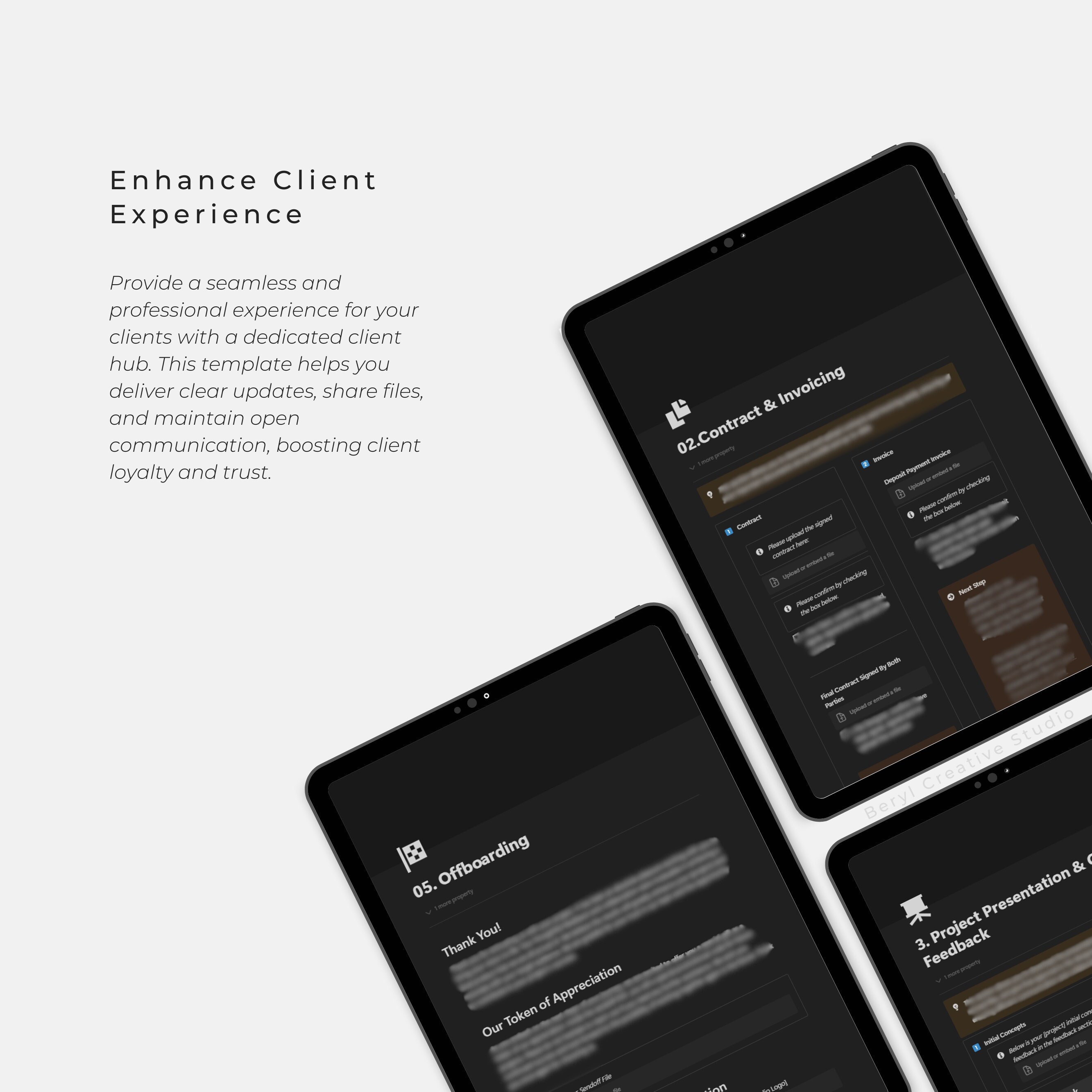 2 in 1 Graphic Design Project Manager & Notion Client Portal Template ...