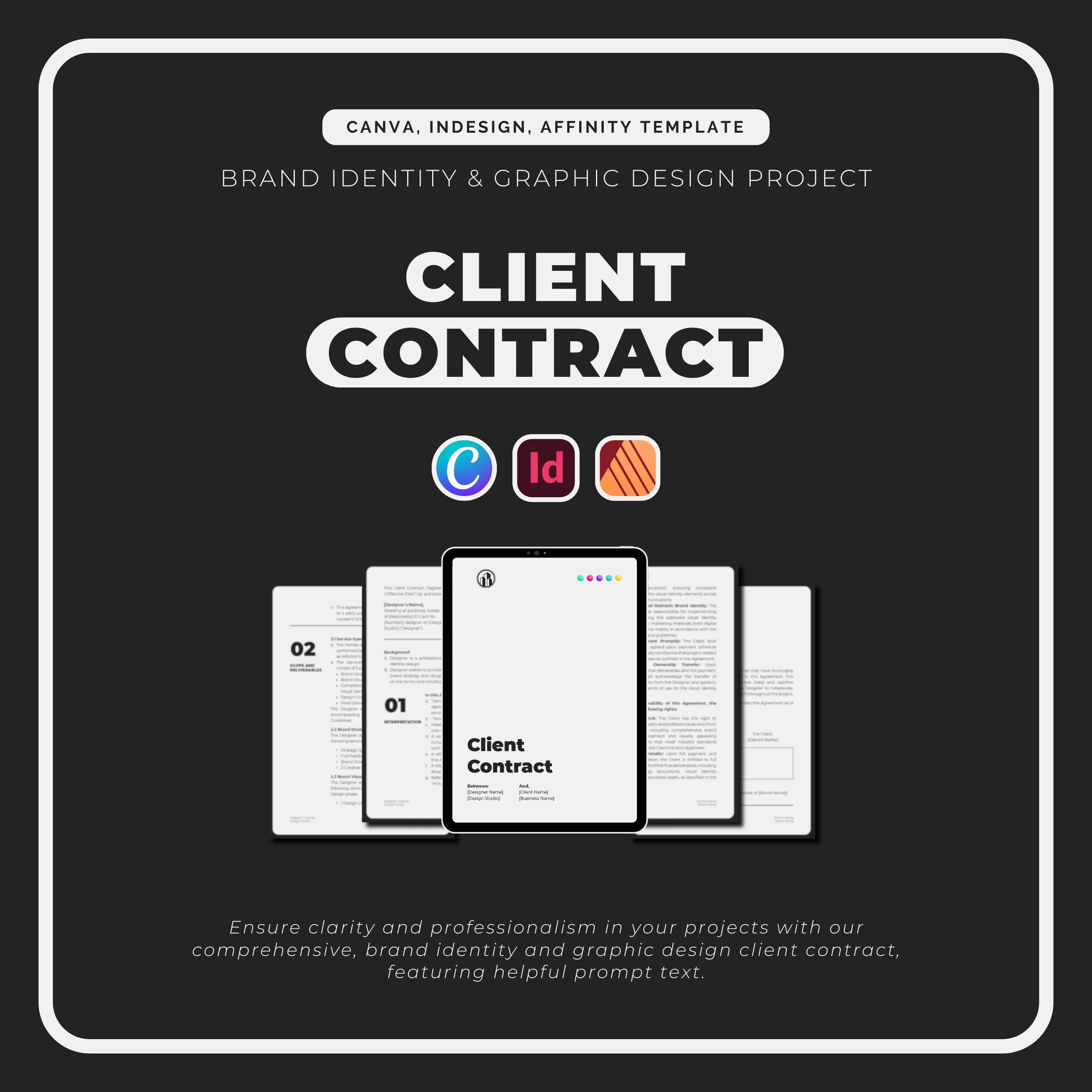 Freelance Graphic Designer Professional Client Contract: Indesign ...
