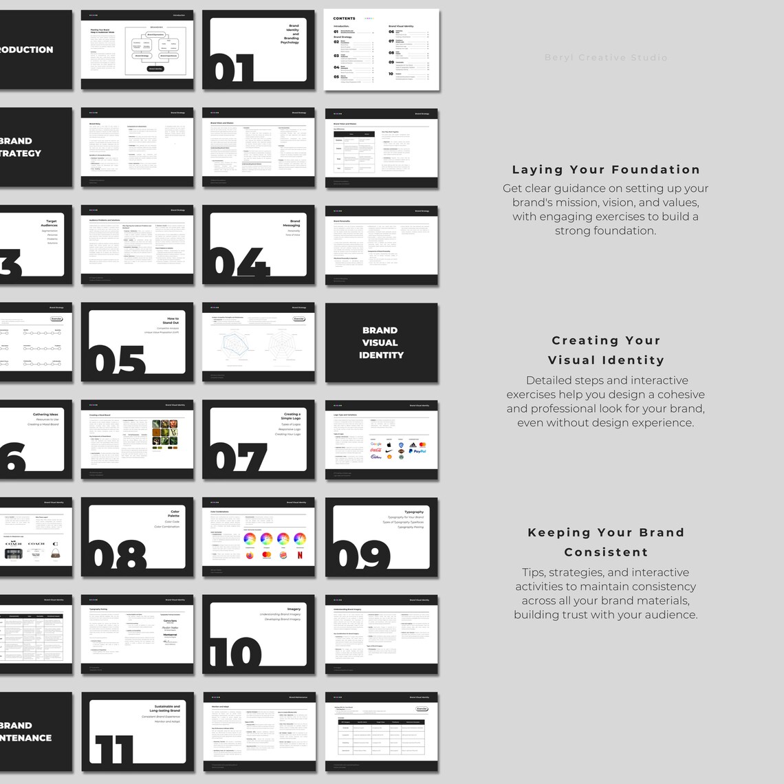Brand Strategy and Visual Identity Workbook (branding Crash Course) for ...