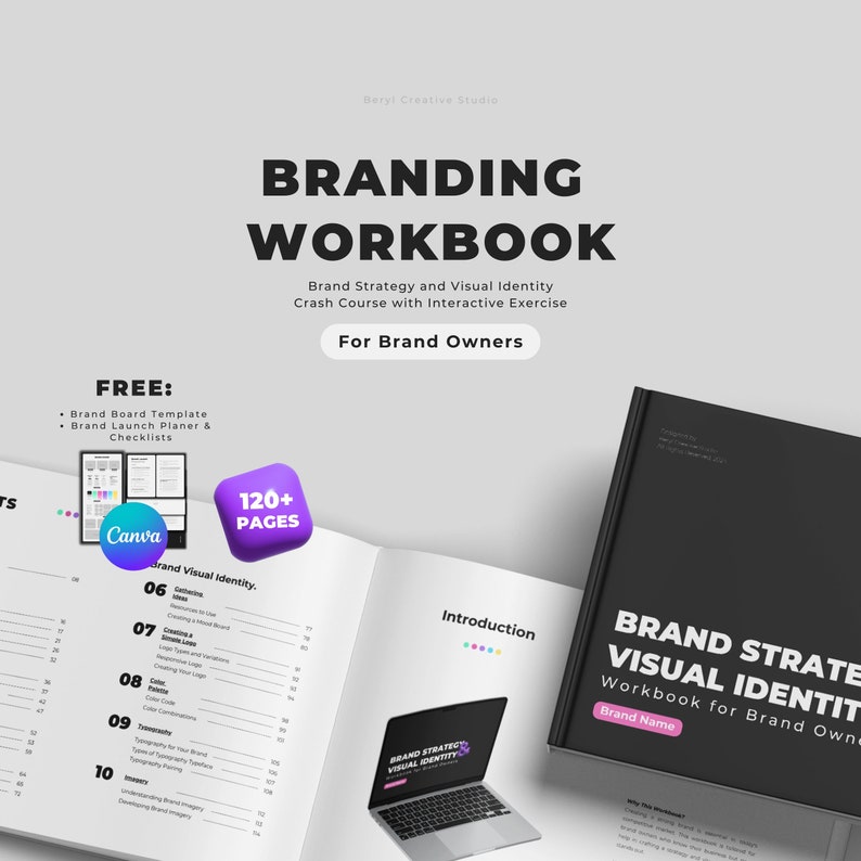 Brand Strategy and Visual Identity Workbook (branding Crash Course) for ...