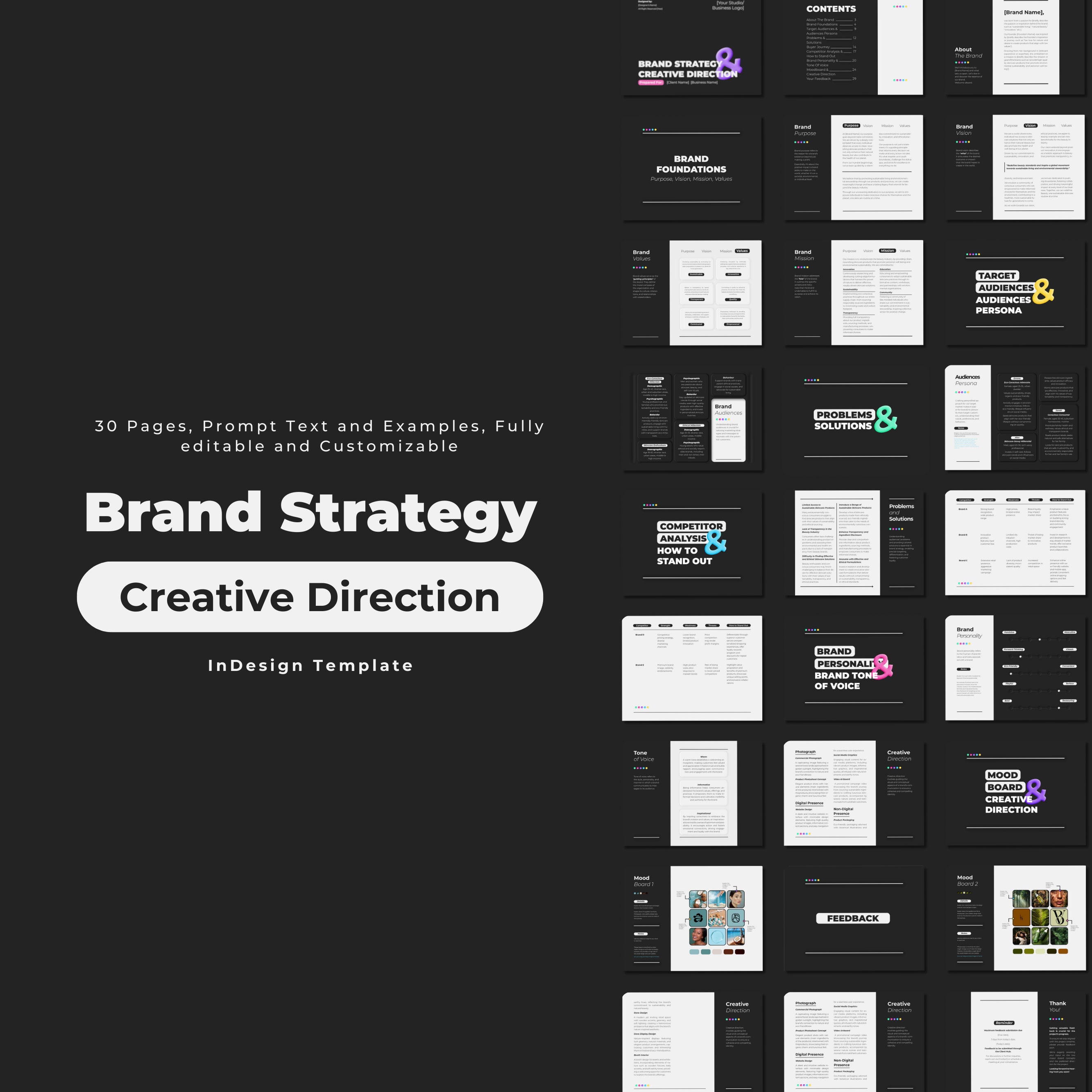 Essential Brand Strategy Templates Package for Freelance Brand Designer ...