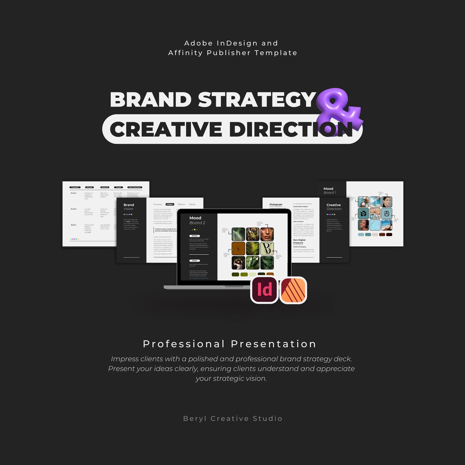 Brand Strategy Presentation & Creative Direction: Professional Indesign ...