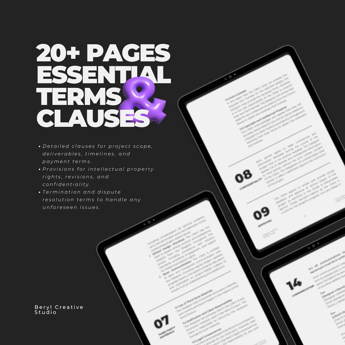 Freelance Graphic Designer Professional Client Contract: Indesign ...