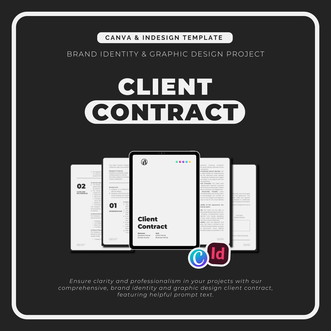 Freelance Graphic Designer Professional Client Contract: Indesign ...