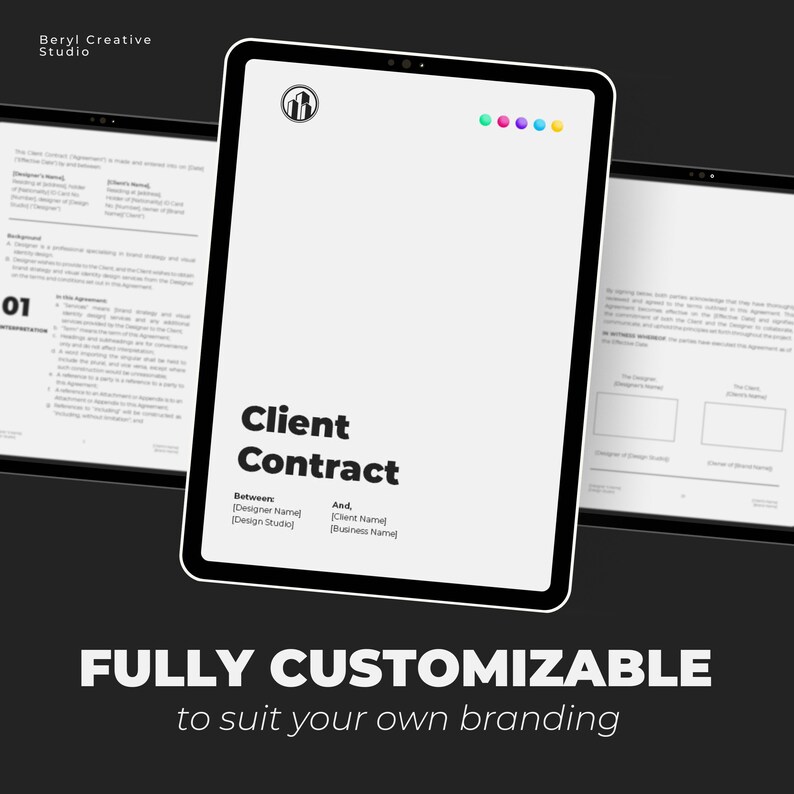 Freelance Graphic Designer Professional Client Contract: Indesign ...