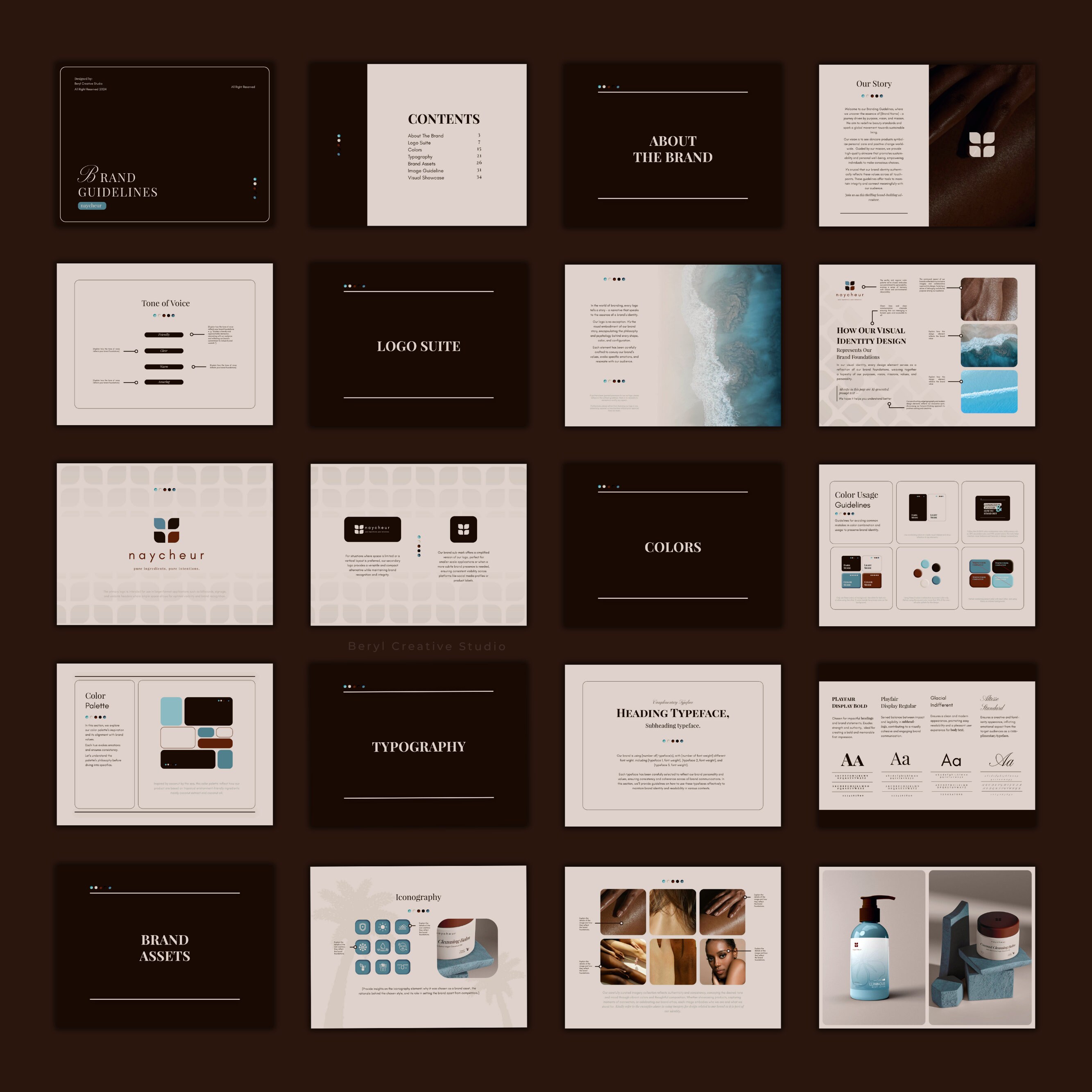 Professional Brand Visual Identity Guidelines Template: Canva, Indesign ...