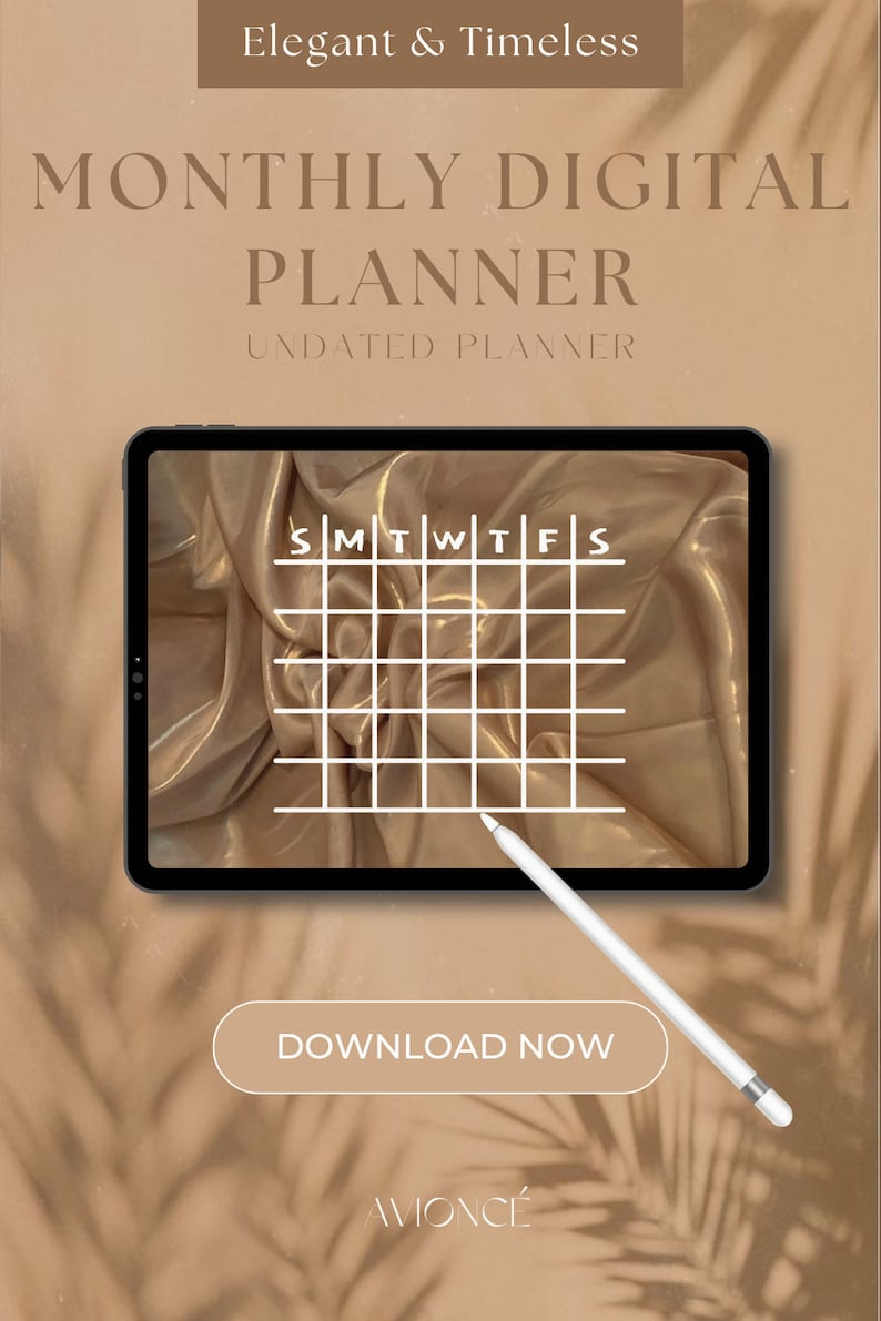 Monthly Digital Planner - Etsy