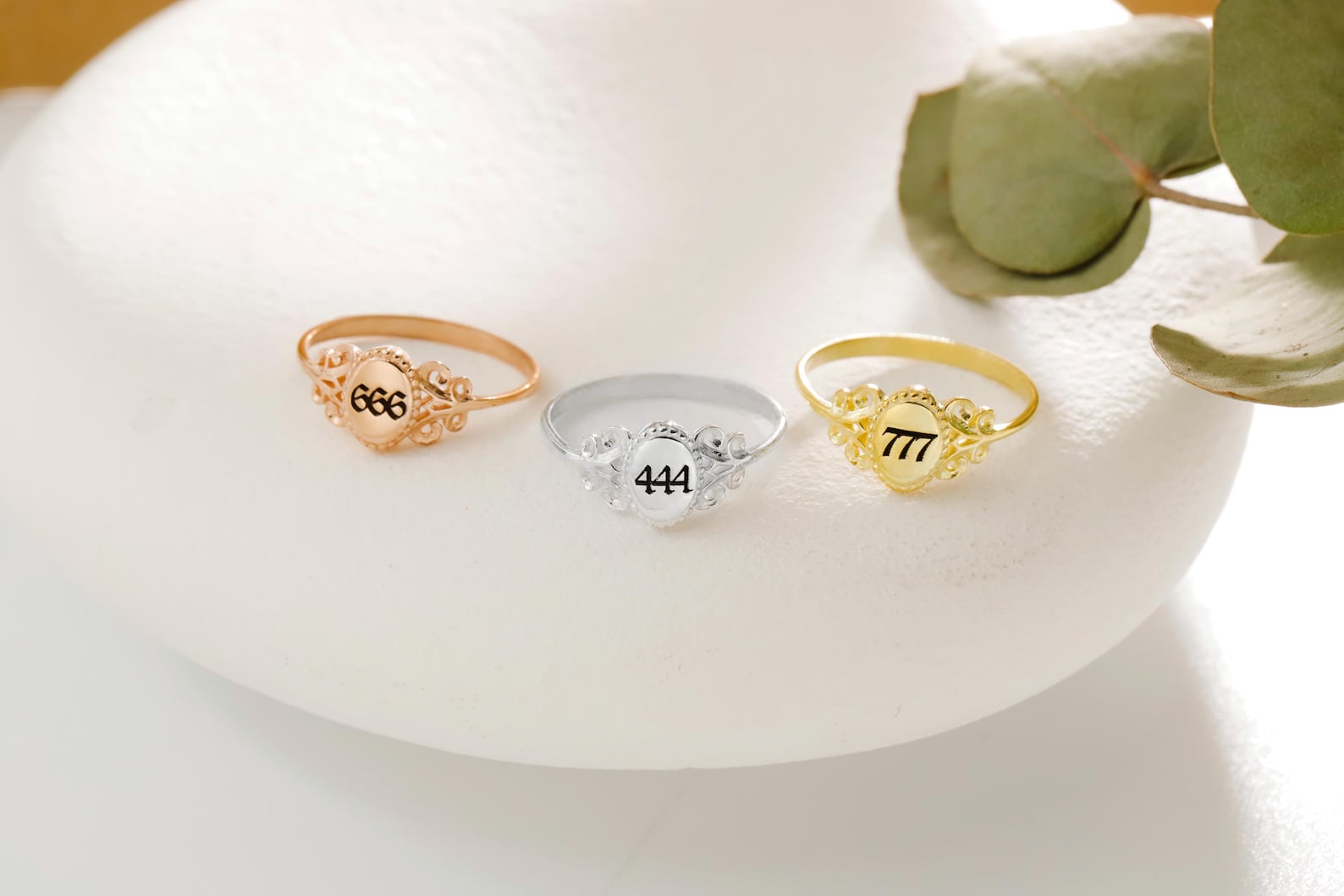 Sterling Silver Angel Number Signet Ring: Gothic Personalized Jewelry ...
