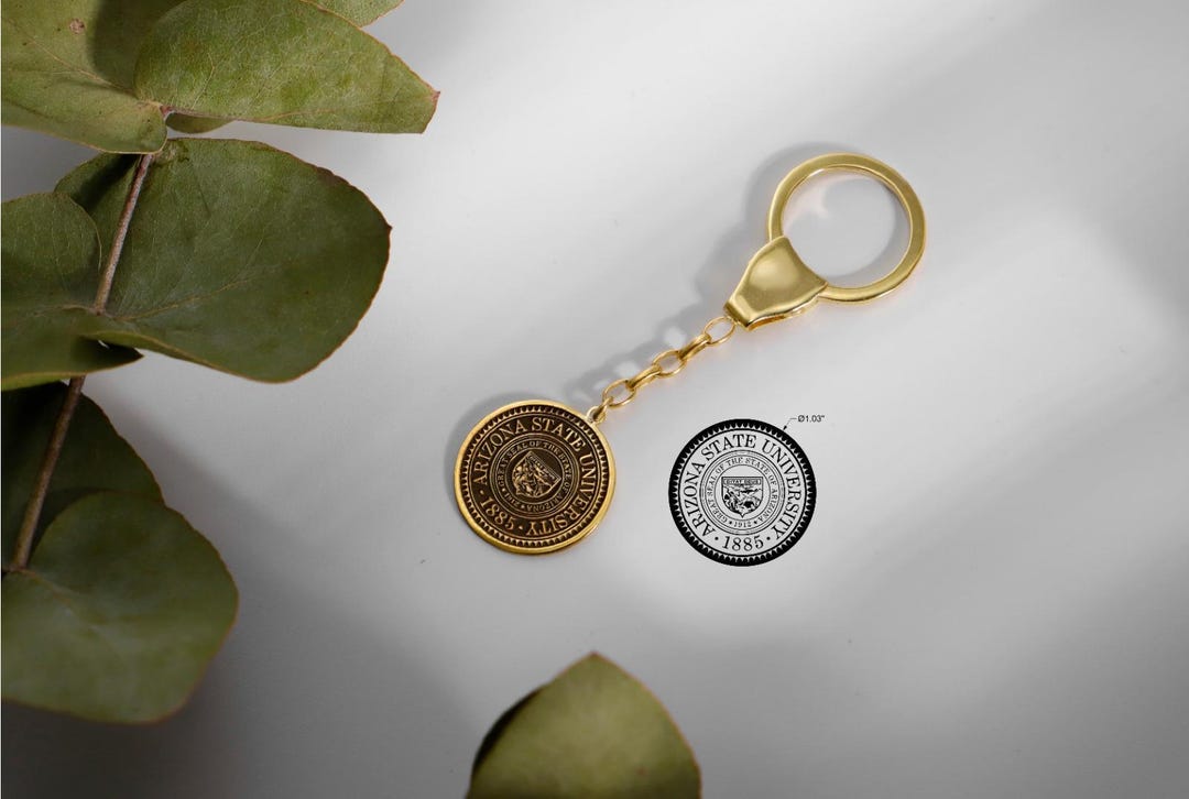 Graduation Gifts, Custom Logo Keychain, Silver Keychain, Personalized ...