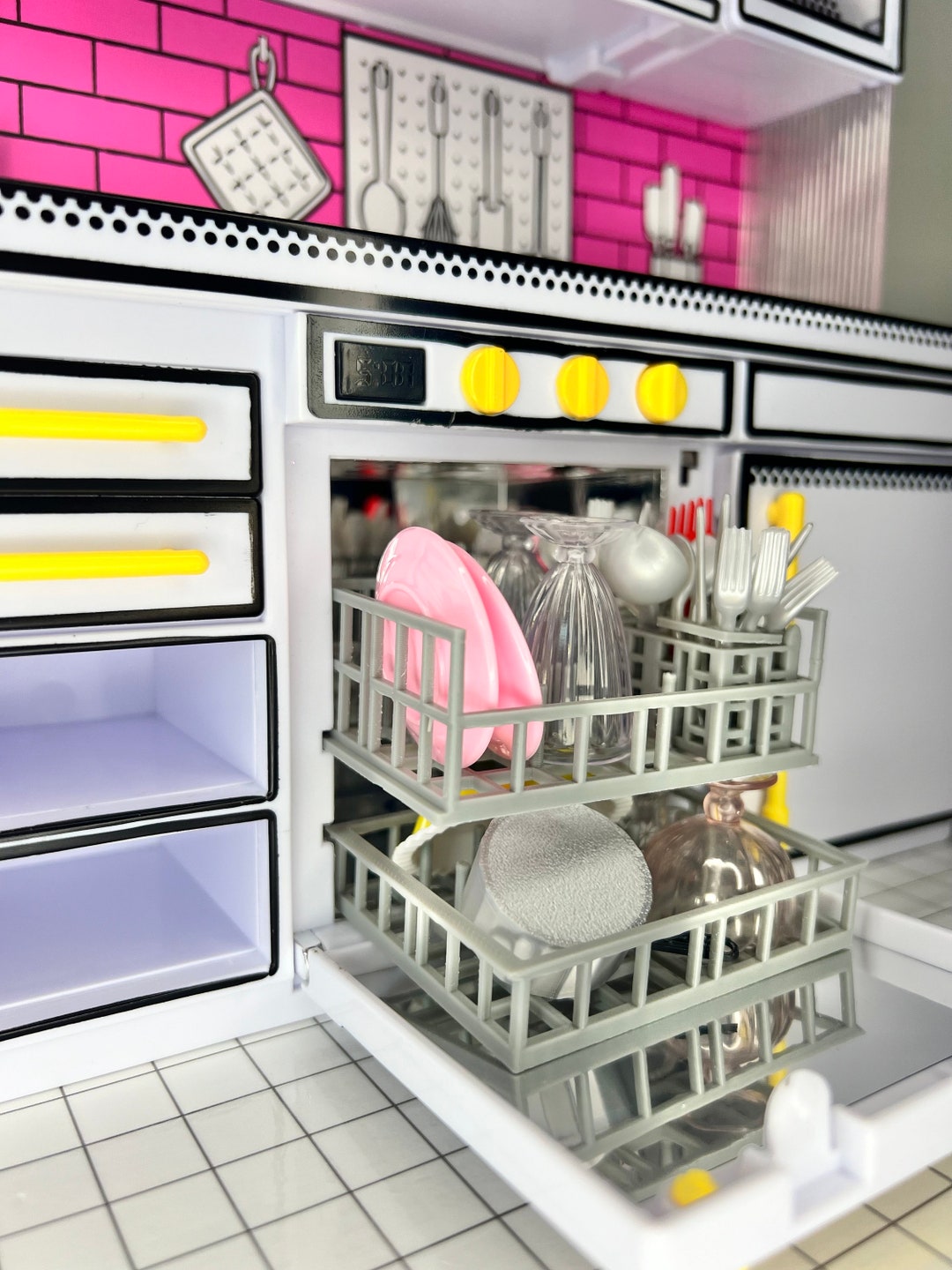 STL FILE for Miniverse Kitchen Dishwasher Racks 3D Print - Etsy