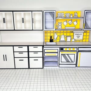 Taller Customizable Miniature Kitchen Cabinets 3D Print (taller Counter ...