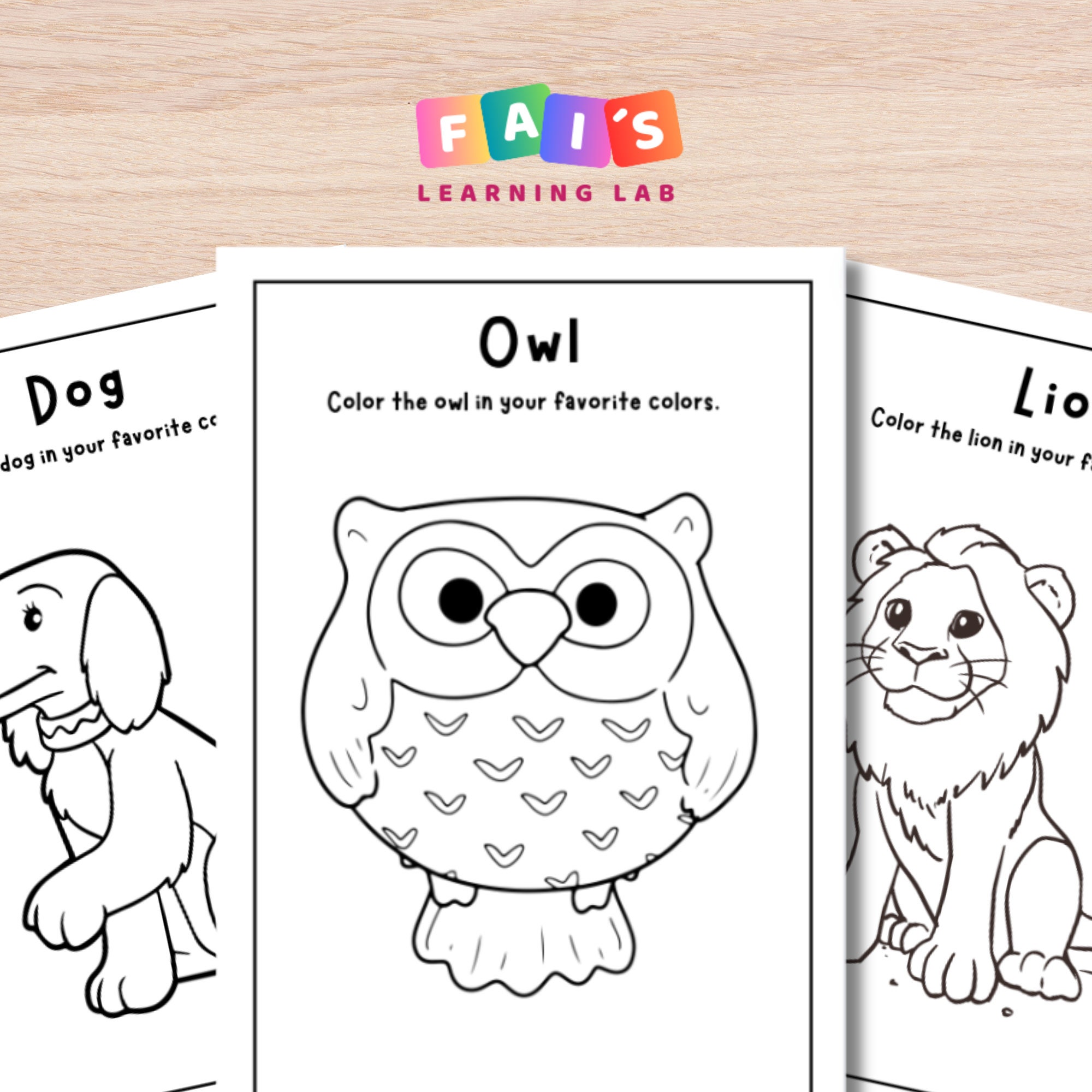 30 Printable Animals Coloring Pages for Kids, Coloring Pages, Easy ...