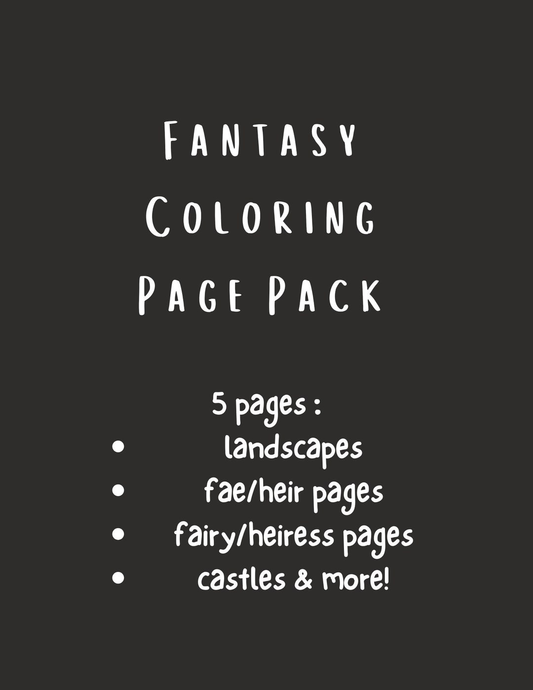 Magical Mini Coloring Pages Set: Dragons, Unicorns, Castles - Etsy