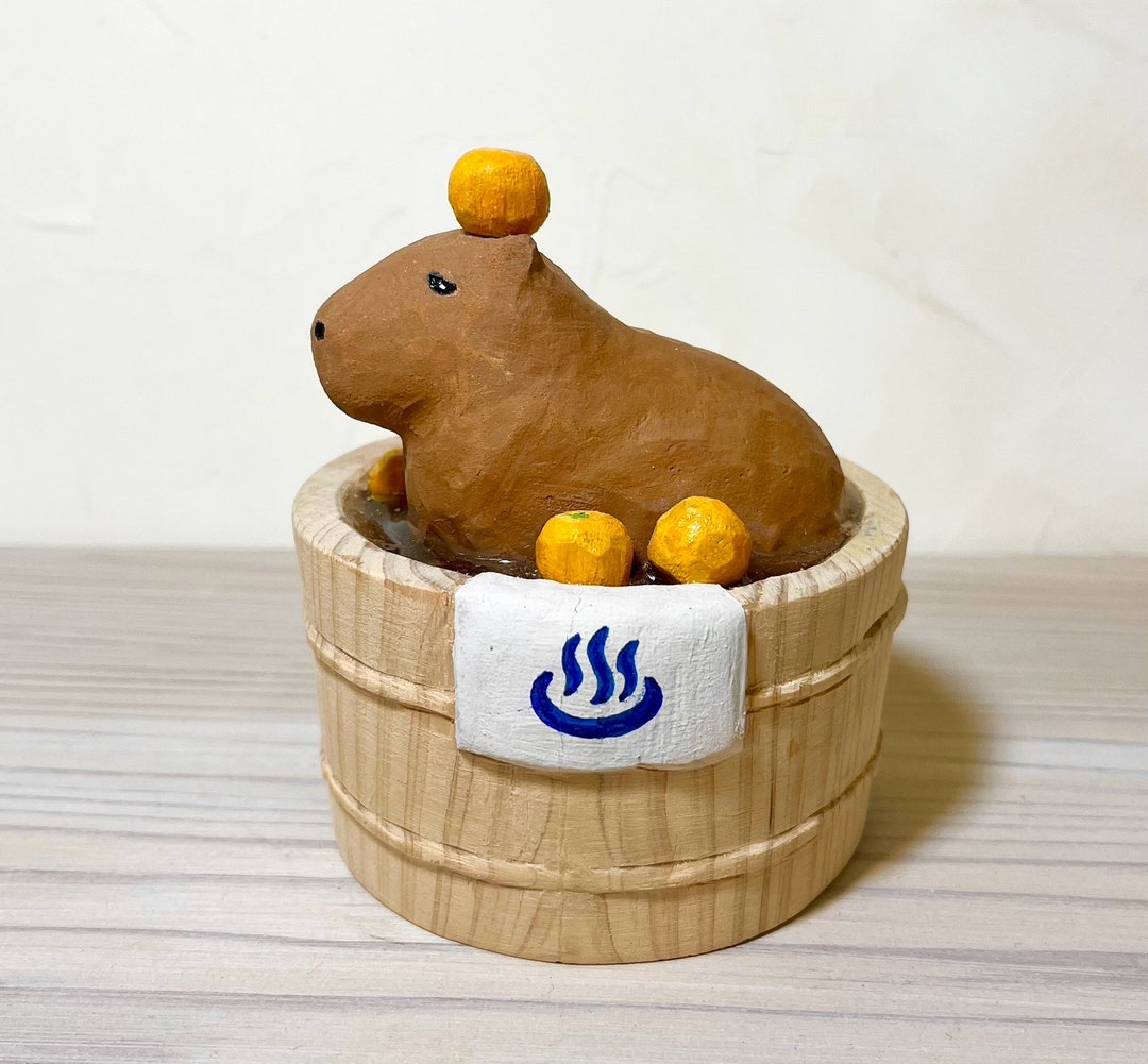 Capybara Hot Springs Wood Carving - Etsy