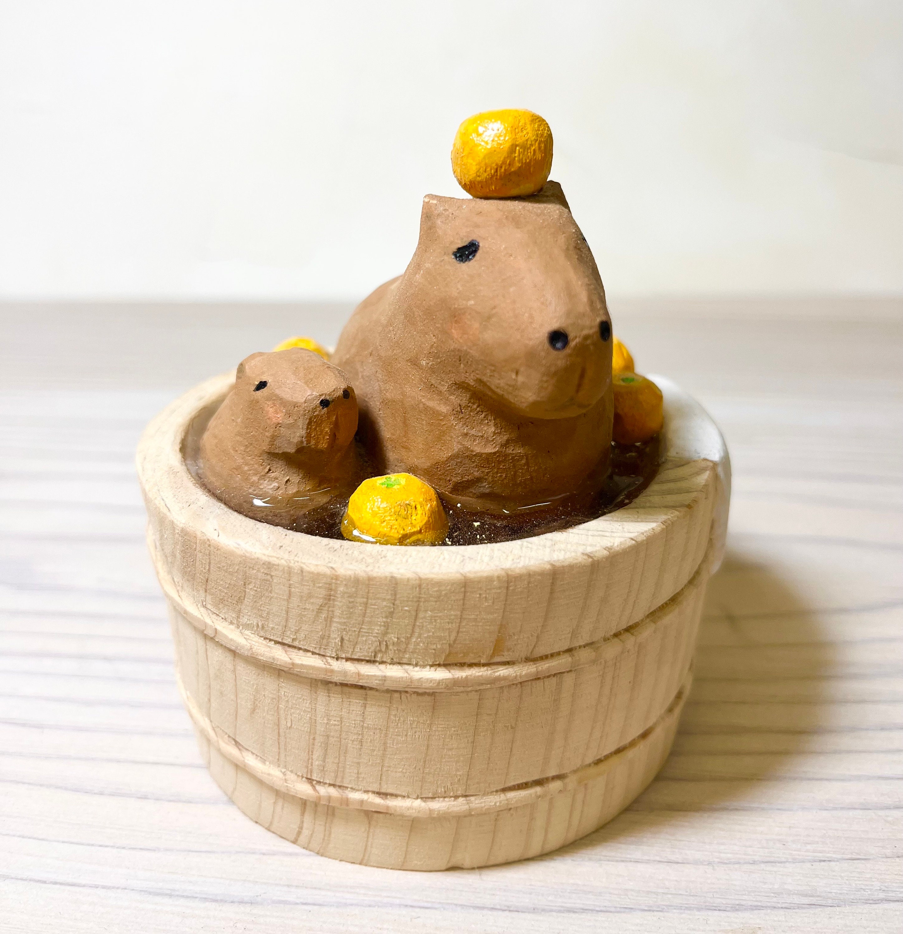 Capybara Hot Springs Wood Carving - Etsy