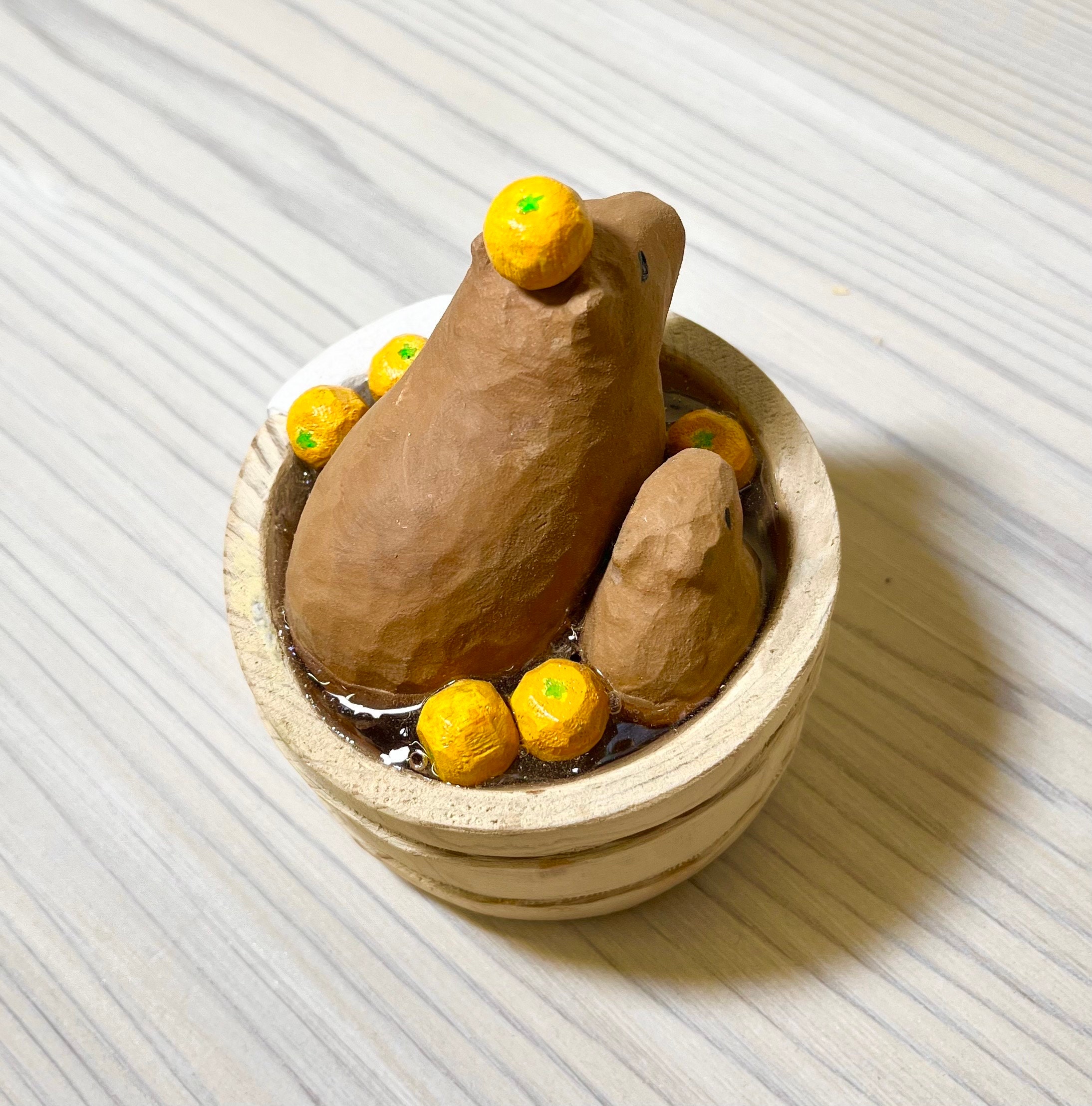 Capybara Hot Springs Wood Carving - Etsy