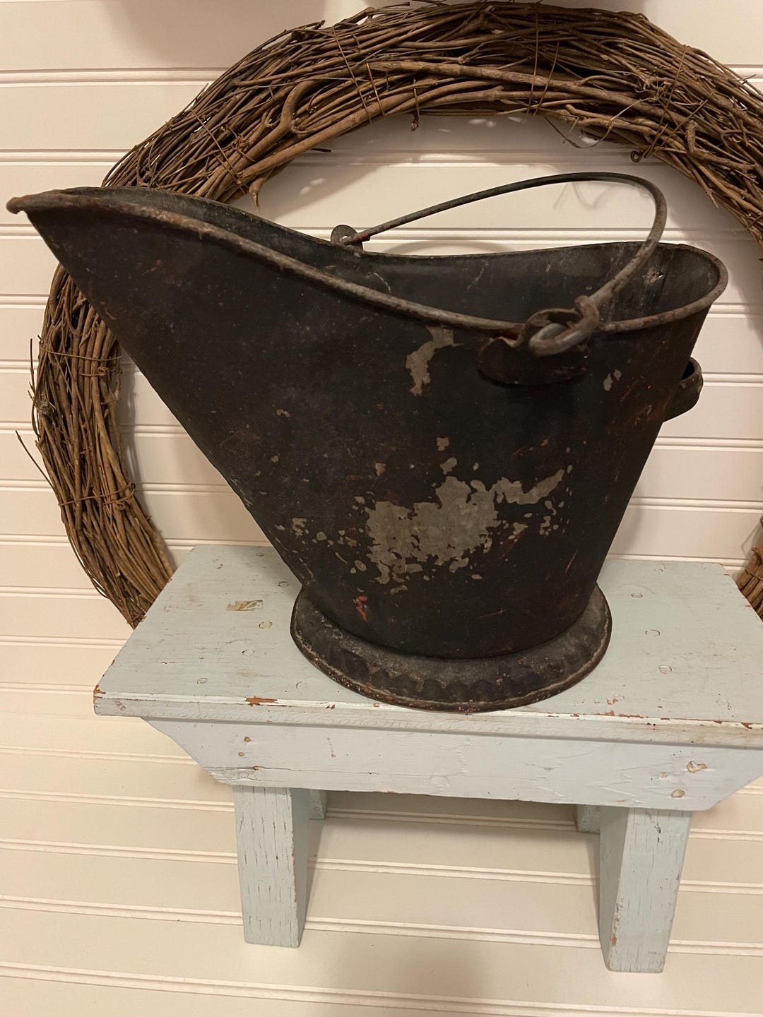 Vintage Scuttle Bucket - Etsy
