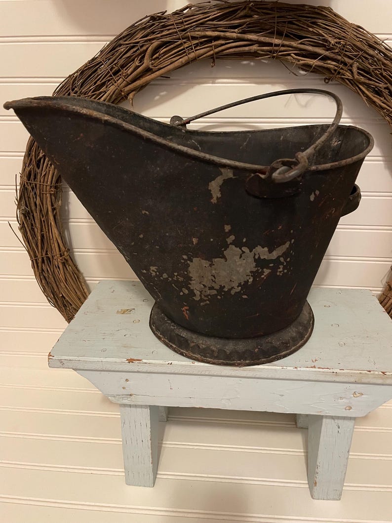 Vintage Scuttle Bucket - Etsy